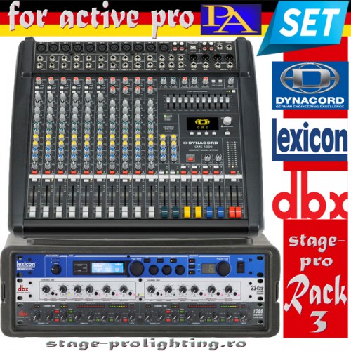 Stage-pro Rack 3 (for active PA speakers) SET