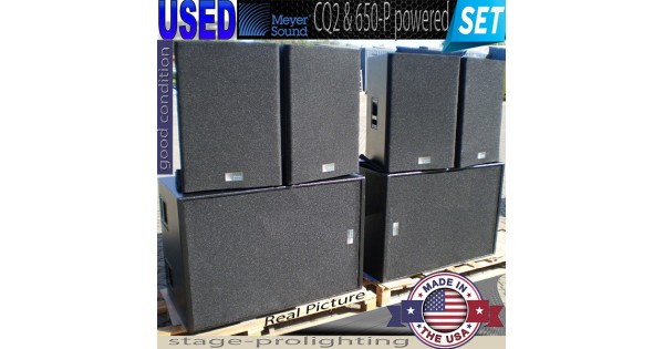 USED Meyer Sound CQ2 & 650-P powered SET